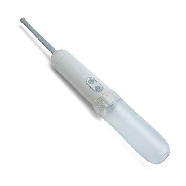 サイズ:未使用時/直径5×長さ16cm 使用時/直径5×長さ38cm重量:約215g素材:本体・水タンク/ABS、ノズル・パイプ/シリコン、ポーチ収納袋/ナイロン生産国:中国防水加工:IPX6電動式:単4電池2本使用別売収納袋付き