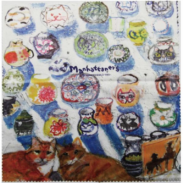 【お願い】 写真は、ご覧になっている媒体などによって違いがあるため、 どうしても実際の色は、若干違う可能性が非常に多いので、ご了承願います。編物タイプ●プリント柄●高機能●日本製（最高級クロス）布サイズ：18.5cm×18.5cm特徴：サヴ...