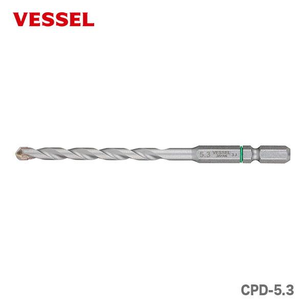 　 　〈ベッセル〉磁器タイル用ドリル　CPD-5.3 【オススメ】 　 VESSEL　磁器タイル用ドリル No.CPD-5.3(5.3×110) 　 　  　　 　 　 　《仕様》 　 　図表にて、『品名・品番・サイズ・JANコード』等より...