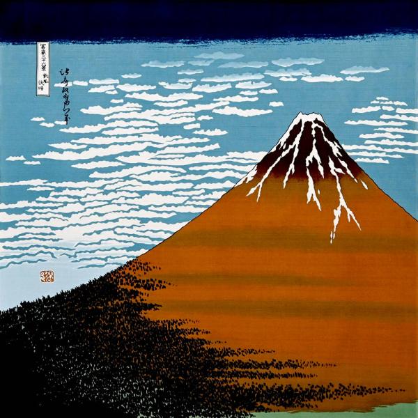 大判風呂敷 北斎 赤富士は、江戸時代の名高い浮世絵師・葛飾北斎の傑作「赤富士（凱風快晴）」をモチーフにした、大判サイズの風呂敷です大判風呂敷（118cm x 118cm）は、その大きなサイズと美しいデザインから、様々な用途にお使いいただけま...