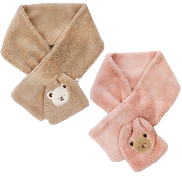 わあ、可愛い・・・クマさんアップリケ付きマフラーブラウンとピンクの2色展開！寒い冬の日に、子供たちのスタイルをアップグレード1.あったかボア素材ふわふわのボア素材で包まれて、寒い季節でも暖かさを保つ洗濯後の乾きも早い2.肌触り良好な柔らか素...