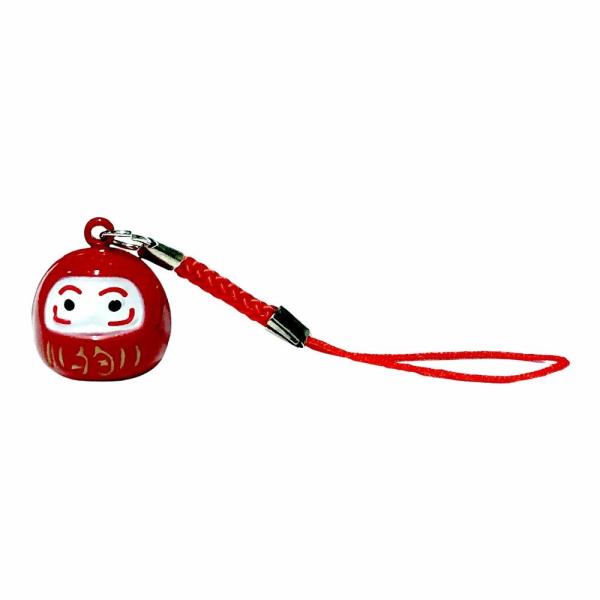 達磨（だるま）の形をした鈴幸運を呼び込むとされる「だるま」デザインの根付ストラップです日本の伝統的なお守りである達磨は、幸福、繁栄、商売繁盛を象徴しており、持つ人に幸運をもたらします鈴の音は心地よく、持つ人に幸福を呼び寄せると言われています...