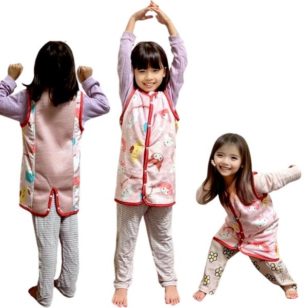 お子さまの成長に合わせて長く使える、サンリオキャラクターズの2WAYスリーパーベストとしてもカバーオールとしても着られる便利な商品です乳幼児から小学生になるまで長く使えて重宝します股のボタンを止めると カバーオール 適応身長70cm〜80c...