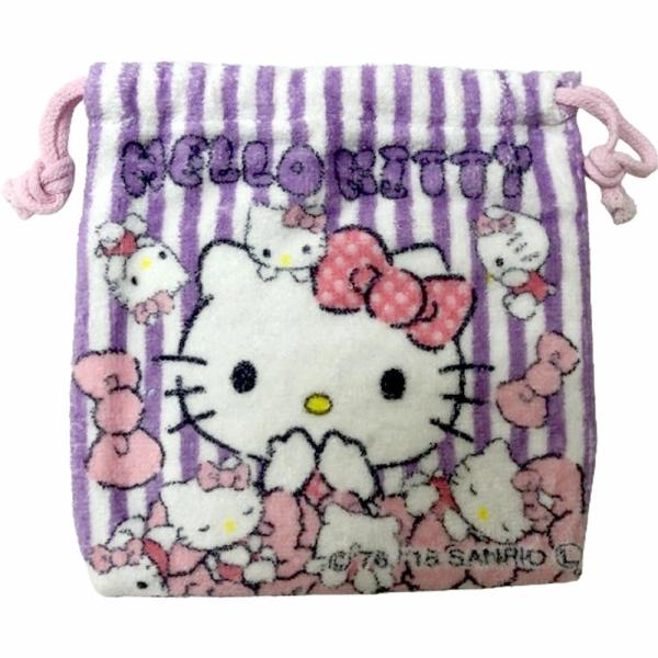 ふんわりタオル地の肌触りが気持ちいい巾着袋小物を入れて紐を左右に引っ張れば、中身もこぼれない巾着に！おうちではお菓子、お薬、文房具などの小物入れとして小さなお子様とのお出かけに、おしゃぶりや歯がため、ガラガラやニギニギを入れたり、ミニカーな...