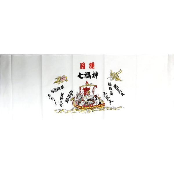 開運 七福神 宝船 手ぬぐい七福神を乗せた宝船が近づいてくる縁起の良い絵柄さらに長寿の象徴　鶴と亀が描かれています七福神のご利益 　七福神に守られ、幸福を授かります大黒天（だいこくてん）財宝、福徳開運の神様毘沙門天（びしゃもんてん）融通招福...