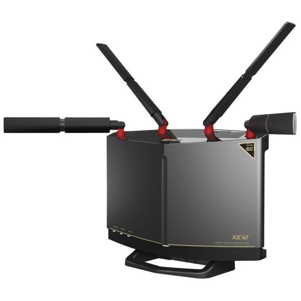 BUFFALO バッファロー AirStation WXR-11000XE12/D 無線LAN Wi-Fi ルーター チタニウムグレー 新品・Wi-Fi612ストリーム(4x4+4x4+4x4)外付け「トリプルバンドダイポールアンテナ」搭載...