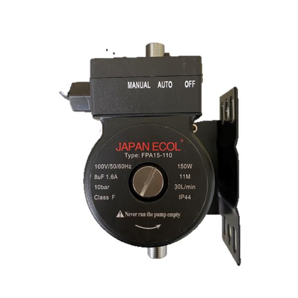 シャワー圧・水圧のお悩みに！ブラケットがついてさらに取付けやすく★【製品仕様】メーカー: JAPAN ECOL型番：FPA15-110本体重量：3.1kg 梱包サイズ：115×190×155mm本体サイズ：160×104×130