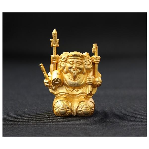 ◆金銅仏（24金鍍金）◆像高：41mm◆宝尽枡付　桐箱入◆圓徳院開運祈祷札付◆開眼供養済