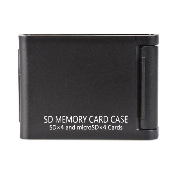 商品名タイトル：　Kenko SDカードケースAS SD4 BK SD/microSD各4枚収納可能 ブラック 704370 　・SDカード/microSDカード両対応・同時収納可能・プラスチック外装を採用したハードタイプのSDカードケース...