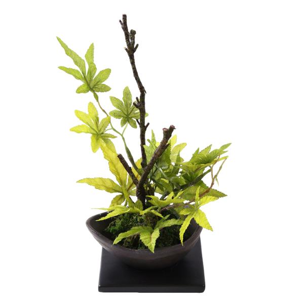 生花と見違えるようなクオリティーの高い上質なシルクフラワーを使用した『花雅シリーズ』 見ているだけで何だかホッとする定番の苔玉デザイン。 枯れたりし萎れたりしないので、日々のお手入れや水替えの心配もなく、花粉や香りが無いので、アレルギーの方...