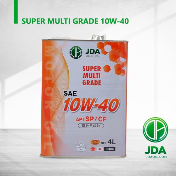 JDA スーパーマルチグレードエンジンオイル 10W-40 SP/CF 4L (粘度：10W-40  API：SP/CF 部分合成油) 日本製4サイクル ガソリンエンジン/ディーゼルエンジン 兼用2020年　10年ぶりに新規格　API ：S...