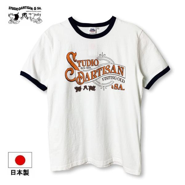 柔らかな肌触りの生地を使用したオリジナルのリンガーＴシャツです。クラシックな雰囲気を持つデザインと、合わせやすい配色でこれからの季節に重宝する1枚です。生地、縫製、プリントまで日本製に拘りました。