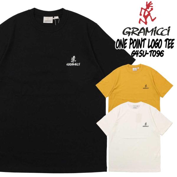 ONE POINT TEEワンポイントＴシャツ 商品番号：G4SU-T096BCIコットンとリサイクルポリエステルで編み立てた、左胸にGramicciロゴをプリントしたTシャツ。綿のような肌触りですが、ドライタッチで肌離れもよく、速乾性に優...