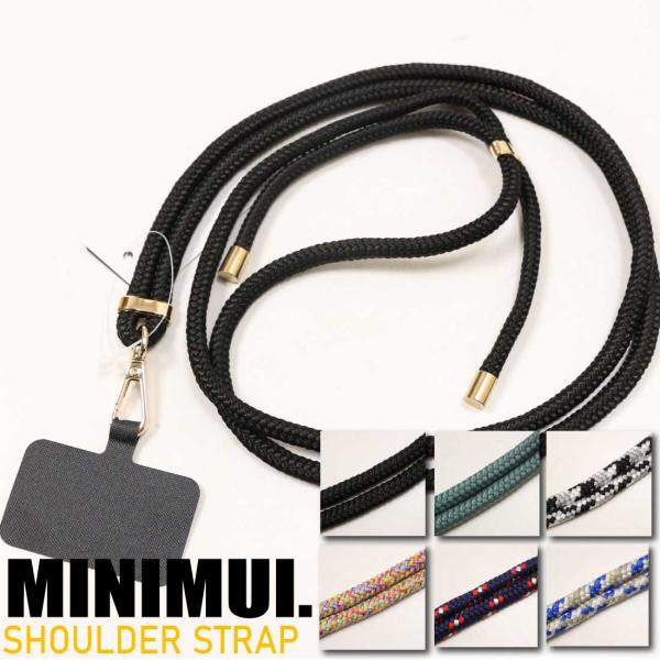 品番：KST002商品名：スマホ ショルダーストラップ荷物は最小限でお出掛けできるミニマルスタイル。お手持ちのスマホケースに簡単取付できる、便利なショルダーストラップです。ロープをクロスさせたパーツ部分でサイズ調節ができ、首掛けor肩掛けで...