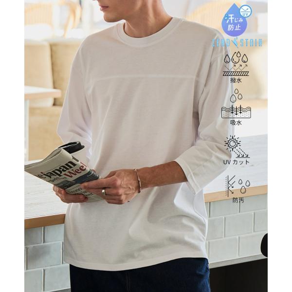 毎年大好評の「汗染みの目立ちにくいTシャツ」ZEROSTAIN.。生地の表裏に異なる加工を施すことで、汗ジミを効果的に防止し、汗ジミを気にせず快適に過ごすことができます。生地表面にははっ水加工を施しており、これによって汗が生地の表面に浮き上...