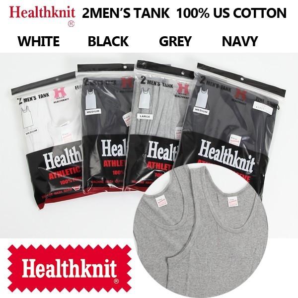 ブランド＝Healthknit（ヘルスニット）品番＝2-2048　ベーシック　2P　リブタンクトップ（2枚セット）素材＝US コットン100％カラー＝ブラック　/ホワイト　/ネイビー　/グレーサイズ＝Ｍ，Ｌ￥3.800-　+tax-----...