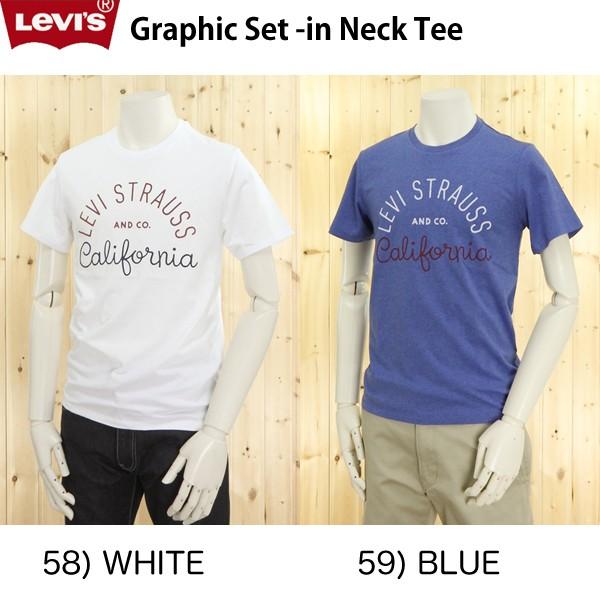 ブランド＝リーバイス品番=22491-00スタイル＝グラフィックセットインネック　/Standars Fit　カラー=58)ホワイト / 59)BLUE素材＝コットン　100％　サイズ＝M,L （当店は、ジャパンサイズ表示です）メーカー小売...