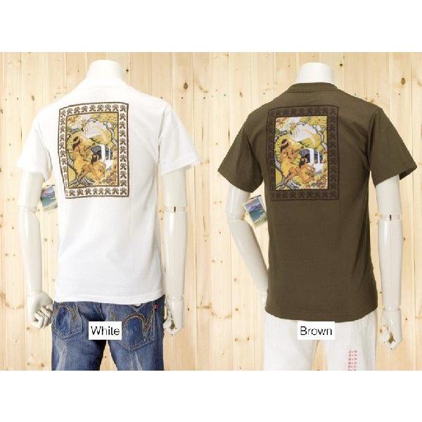 Tee shirtカラー＝White / Brown サイズ＝ S,M　Cotton 100％腰のある良質な US コットン素材仕様 Tee シャツです。そこらへんの Tee とはちょっと違いますよ!Made In Mexico and P...