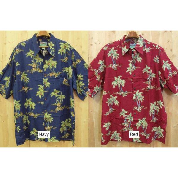 Button Front shirtカラー＝Navy / Redサイズ＝ S,M,L,XLスパンレーヨン 100％Made In USA Hawaii