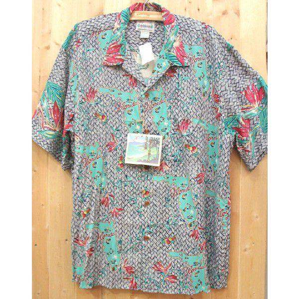 Button Front shirtサイズ＝ S,M,L,XLレーヨン 100％Made In USA Hawaii