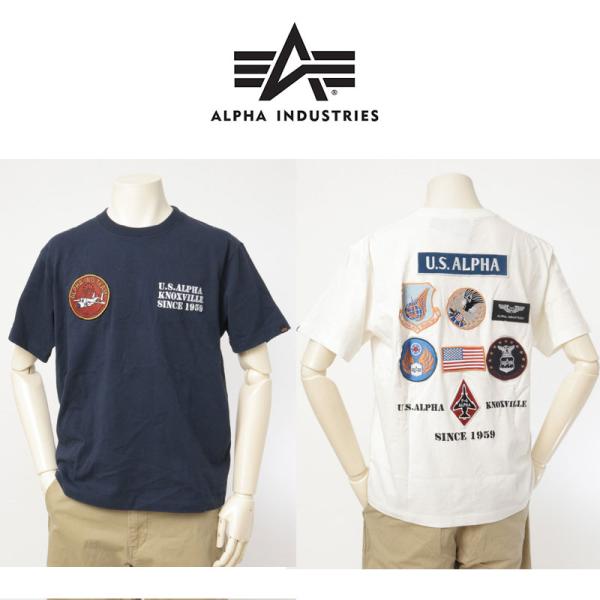 ブランド＝ALPHA INDUSTRIES.INC　アルファ インダストリーズ商品番号＝TC1572カラー＝118）ホワイト　104）ネイビー素材 綿100%原産国 中国サイズ＝M L XLバックには8枚のワッペンとロゴを刺繍した、夏のコー...