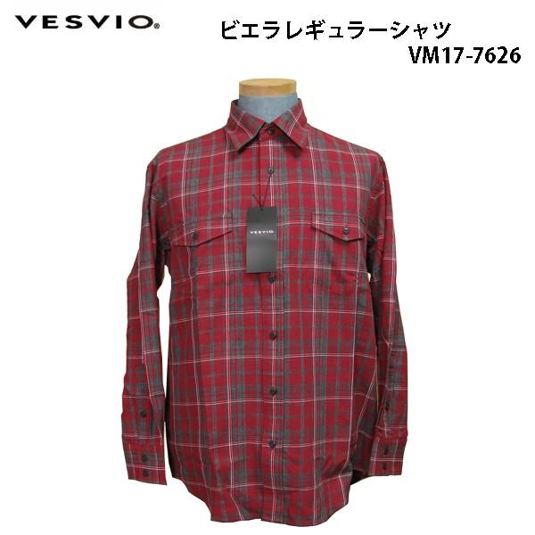 ブランド＝ＶＥＳＶＩＯ（ベスビオ）品番=VM17-7626スタイル＝ビエラレギュラーチェックシャツ素材＝綿00％カラー＝　77）D．REDサイズ＝Mラベル表示価格＝￥12.000-+tax--------------------------...