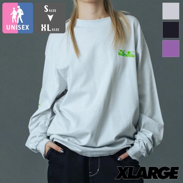 【ディテール】・配色プリントがポイント・袖にもグラフィックを施したこだわったデザイン・透け感：なし・裏地：なし・生地の厚さ：普通・伸縮性：あり・シルエット：ベーシックXLARGE エクストララージ XL MEDITATION L/S TEE...