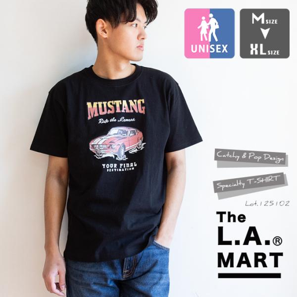 ■□■□■□■□■□■□■□■□■□■□■□■□■□■□■□■□■□■【 The L.A.MART ザ　エルエーマート 】MUSTANG CLASSIC CAR プリント S/S クルーネック Tシャツ 125102■□■□■□■□■□■□...