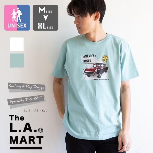 ■□■□■□■□■□■□■□■□■□■□■□■□■□■□■□■□■□■【The L.A.MART ザエルエーマート】AMERICAN DINER アメリカンダイナー プリントS/S クルーネック Tシャツ 125136■□■□■□■□■□■...