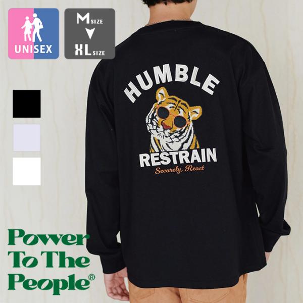 ■□■□■□■□■□■□■□■□■□■□■□■□■□■□■□■□■□■【 Power To The People パワートゥーザピープル 】タイガー 刺繍 ロンT 長袖Tシャツ 6301038■□■□■□■□■□■□■□■□■□■□■□■□...