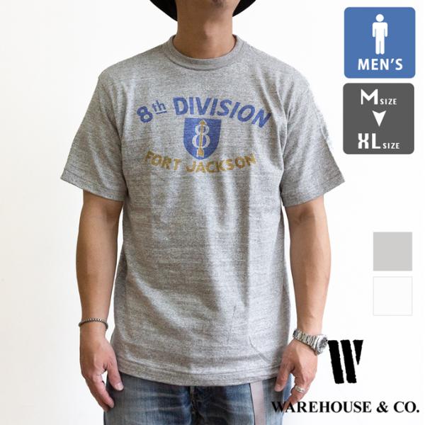 ・ウエアハウスの定番ボディを採用したアメカジTシャツ「吊り編み機より希少」といわれる旧式のローゲージ編み機で編まれたウエアハウスの定番ボディです。12番のムラ糸で独特の陰影が出るように編まれたこの生地はシャドウボーダーと呼ばれており、無地で...