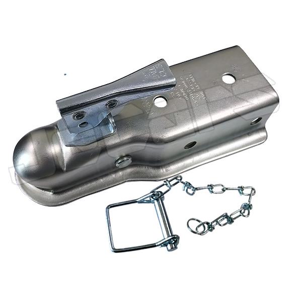 ２インチヒッチボール対応３インチ(約76.2mm)角フレーム用トレーラー ボールカプラーヒッチカプラー３インチ(約76.2mm)の角フレーム用トレーラーと車体を連結するボールカプラーです。日本国内で一般的に流通している２インチヒッチボールに...