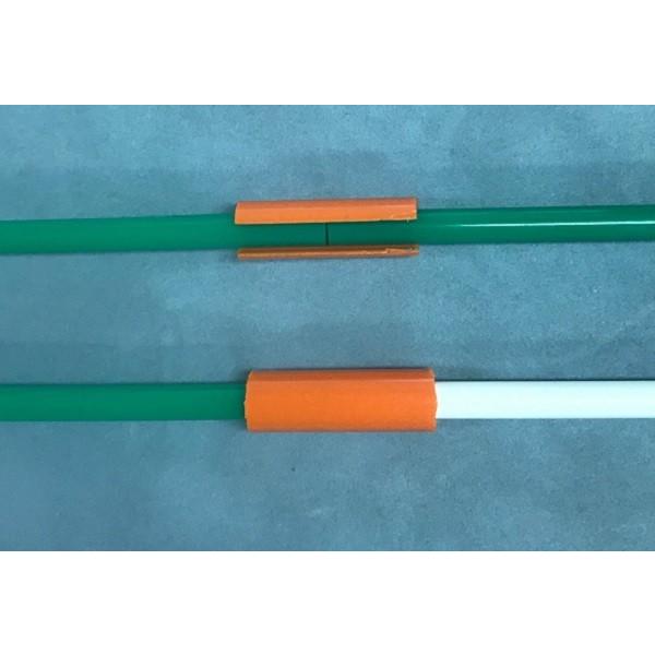 材質：ブチレイト樹脂カラー；オレンジです（ロットによりカラーは変更になる場合があります）。＊パイプTBL-6（外径：4.8mm）とパイプTBL-6（外径：4.8mm）をジョイントさせるパーツです。＊クランプ10個で一式です。＊クランプとして...