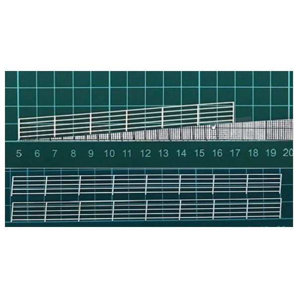 ＊5度傾斜の（よこ型・よこ棒）のスロープ手すり（2個入り）です。材質：ペーパー製カラー：ホワイト【仕様】（画像を参照下さい）；・スロープ（5度）手すりのサイズ(高さH×間隔W×長さ×厚み)mm：12mm×20mm×158mm×厚み0.5mm...