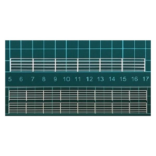 ＊傾斜ナシの（よこ型・よこ棒）の手すり（2個入り）です。材質：ペーパー製カラー：ホワイト【仕様】（画像を参照下さい）；・手すりのサイズ(高さH×間隔W×長さ×厚み)mm：12mm×20mm×158mm×厚み0.5mm（間隔Wの間には横棒が入...