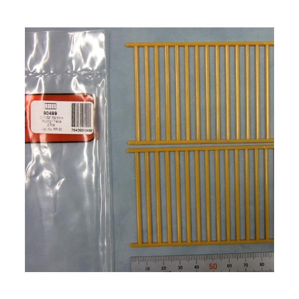 材質：スチレン樹脂カラー：various（入荷ロットで色が異なります・現在の在庫の色を確認されたい場合は、お問い合わせ下さい）入り数：２本【サイズ】高さ：59.5mm 長さ：125mmピッチ：6.4mm厚さ：2.2mmスケール：ALL ・ス...