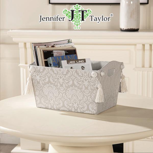 ジェニファーテイラー マガジンホルダー Haruno-GR Jennifer Taylor 32807MH【サイズ(cm)】36.5X27X23H【材質】芯材/厚紙　表面/布【商品説明】大人気のHarunoファブリックに、スタイリッシュなG...