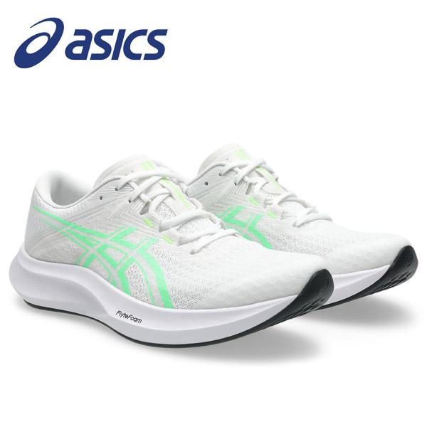 ■asics/アシックス■HYPER SPEED 5/ハイパースピード5日々トレーニングに励むランナーや部活生におすすめのシューズです。強度が強いメッシュ素材が優れた通気性と快適性を提供します。[カラー]：101.White/Vital G...