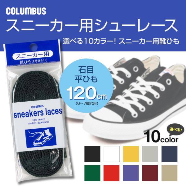 スニーカー用の靴ヒモです。１足分（2本入り）　------------------------------長さの目安は標準的なサイズになっております。お買い上げの際は、現在ご使用の靴ヒモのサイズをご確認ください。ポイント利用