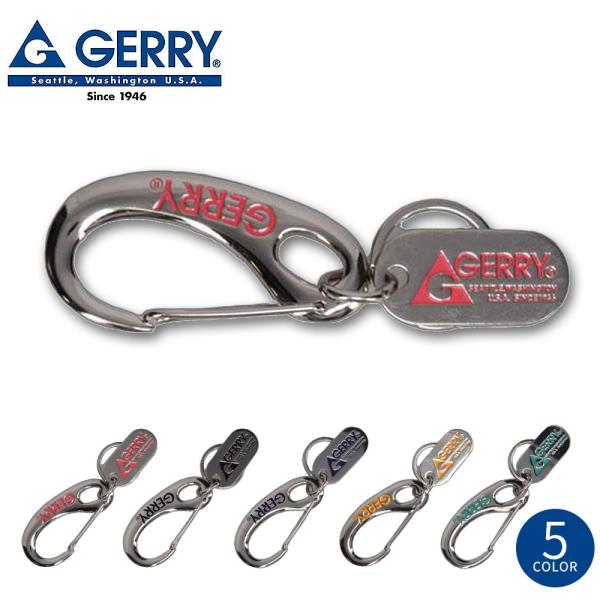 ■GERRY/ジェリー■カラビナキーホルダージェリーのロゴが映えるカラビナキーホルダー。ベーシックなスタイルで重さもあり丈夫なキーホルダーです。[カラー]：BLACK|RED|NAVY|GREEN|YELLOW[素材]：合金製[本体サイズ]...