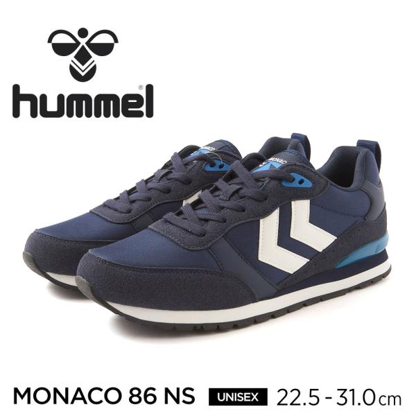 ■HUMMEL/ヒュンメル■MONACO 86 NS[カラー]：7424(ESTATE BLUE)[素材]：アッパー/ナイロン・合成皮革、アウトソール/合成底[サイズ]：36(22.5CM)/37(23CM)/38(24CM)/39(25C...
