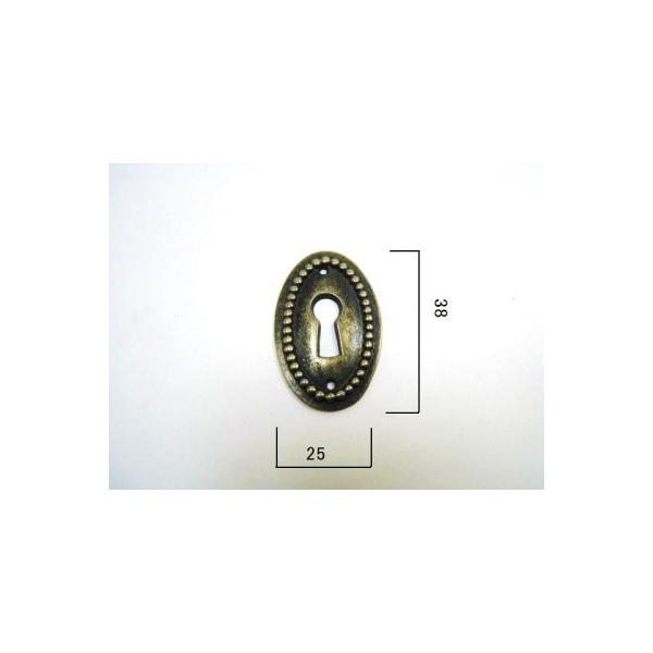 【発売日：2020年05月05日】アメリカからのインポート金具　装飾キーホール　釘止定番の楕円型鍵穴　アンティックブロンズ仕上　材質はダイカスト