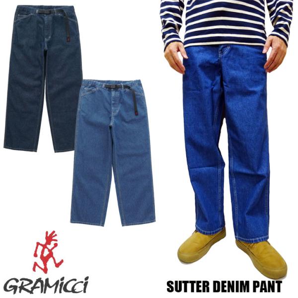 Gramicci SUTTER DENIM PANTしっかりした質感でハリコシのある、環境配慮エココットンを使用した11オンスデニムの5pocketパンツ。ホワイトステッチがフレッシュな印象、股上は深く、腰周りはスッキリとしたフィットで、裾...