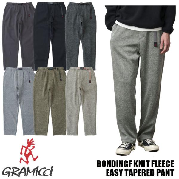Gramicci BONDING KNIT FLEECE EASY TAPERED PANTGramicciのフリース素材イージーテーパードパンツです。ニットのように編みこまれた保温性ニットフリース素材で、軽く着心地抜群です。ブランドのルー...