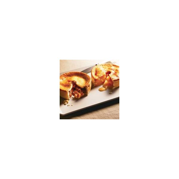 原材料名：小麦粉、りんご、牛肉、玉葱、ひき肉（牛肉、豚肉）、マッシュルーム、ショートニング、マーガリン、ぶどう糖果糖液糖、砂糖、ビーフシチュールウ、ウスターソース、デミグラスルウ、にんにく、塩、胡椒、シナモン、バジル、オレガノ、ローズマリー...