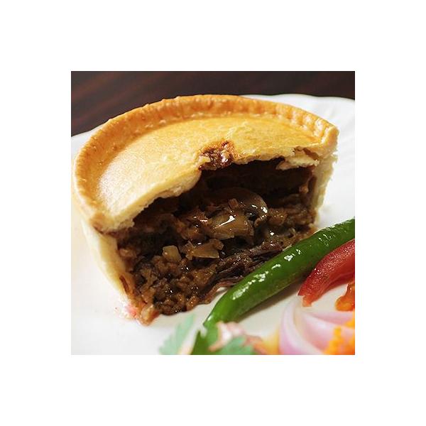 原材料名：小麦粉、牛肉、玉ねぎ、ひき肉、（牛肉、豚肉）、マッシュルーム、ショートニング、マーガリン、ビーフシチュールウ、ビール、ウスターソース、デミグラスルウ、醤油、にんにく、塩、砂糖、胡椒、バジル、オレガノ、ローズマリー、卵、牛乳／調味料...