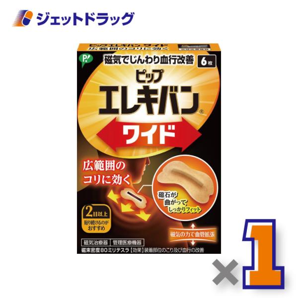 【医療機器】ピップ エレキバンワイド 6枚 (680455)