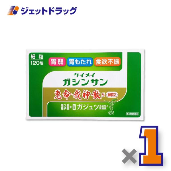 【第2類医薬品】恵命我神散S 細粒 [3g×120包入]  ×1個〔胃もたれ・食欲不振〕
