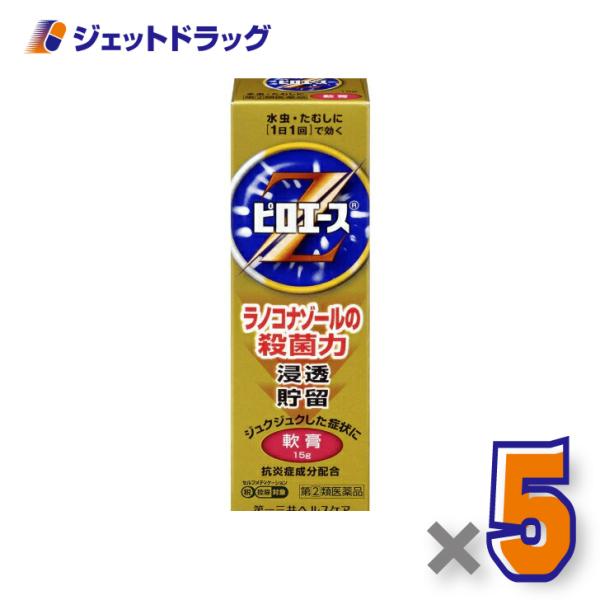 【指定第2類医薬品】ピロエースZ軟膏 15g ×5個 ※セルフメディケーション税制対象商品 (612229)