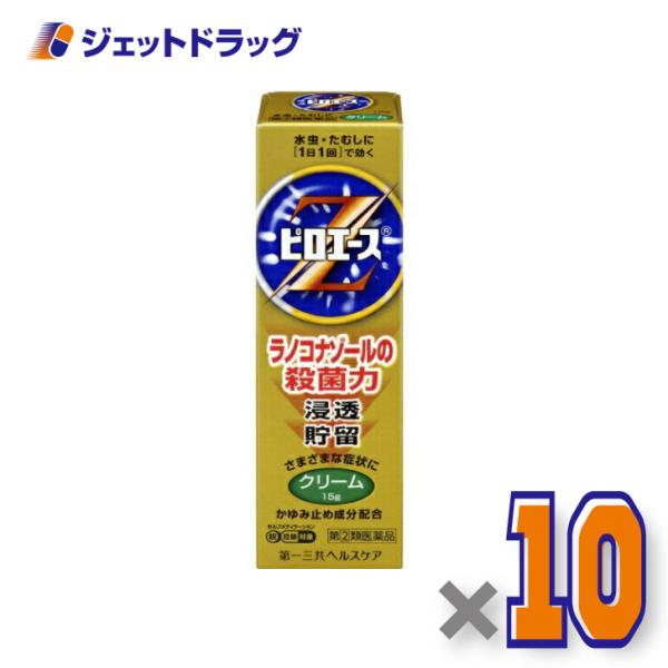 【指定第2類医薬品】ピロエースZクリーム 15g ×10個 ※セルフメディケーション税制対象商品 (612236)